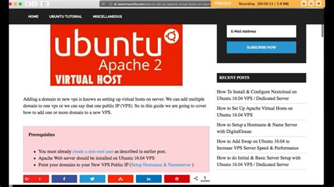 How To Set Up And Create Apache Virtual Hosts On Ubuntu 1604 Vps Youtube