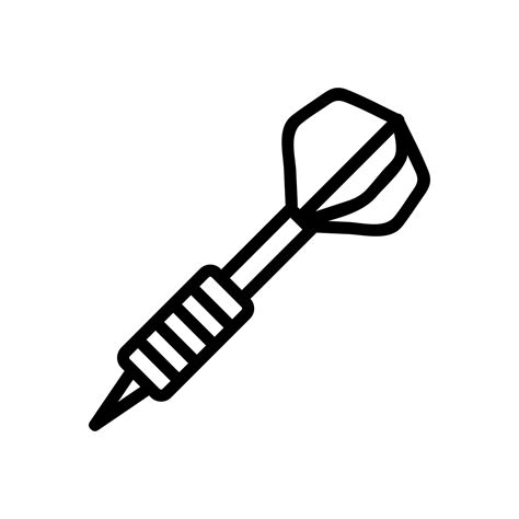Dart Icon Vector Isolated Contour Symbol Illustration Vector Art At Vecteezy