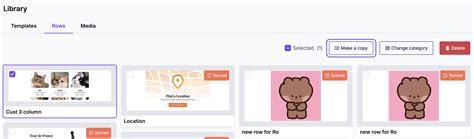 Managing Saved Rows Beefree Help Center