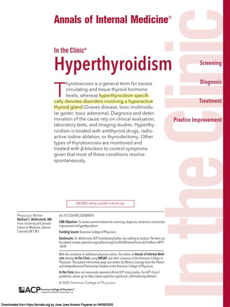 Hyperthyroidism 2020 Pdf Thyroid Disease Hyperthyroidism