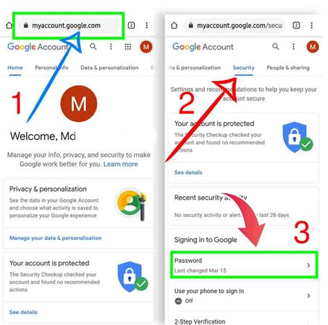 Changing Gmail Password How To Change Gmail Password Mobile Or Desktop