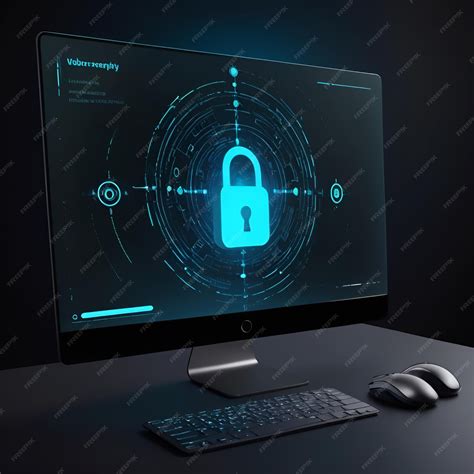 Cybersecurity Concept With Virtual Screen For Secure Internet Access