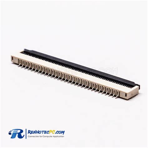 FFC FPC Connector Mm Pitch Pin Bottom Contact Style Front Flip Straight Socket H