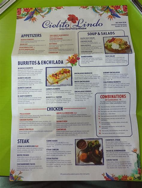Cielito Lindo Mexican Grill Apopka Florida Restaurant Happycow