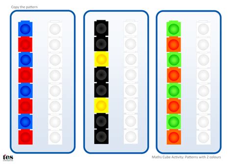 Copy The Maths Cube Patterns 2 Colour Teaching Resources