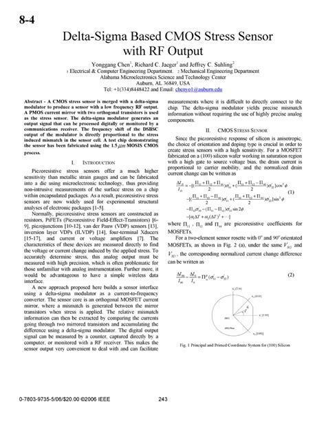 Pdf Delta Sigma Based Cmos Stress Sensor With Rf Output