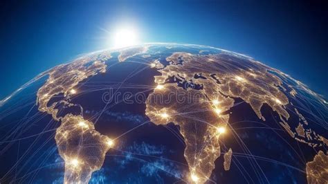 global ai network connecting the world digitally stock illustration