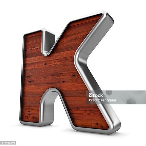 3d 나무와 금속 재료 K 문자 는 흰색 배경을 분리 교육에 대한 스톡 사진 및 기타 이미지 교육 디지털 생성 이미지 목재 재료 Istock