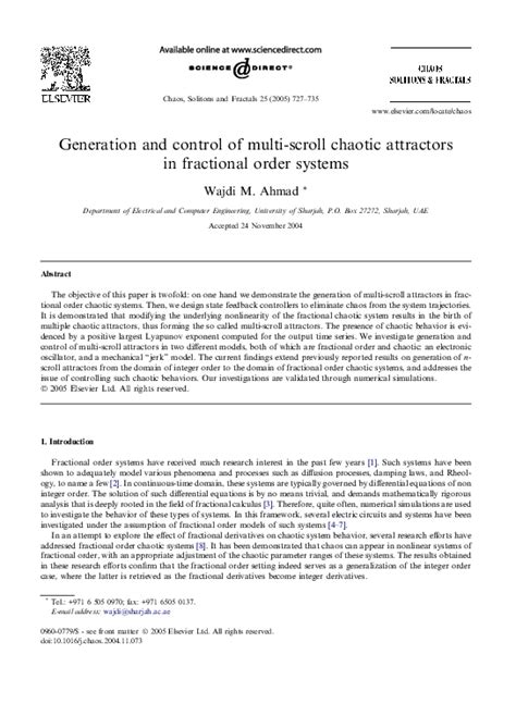 pdf generation and control of multi scroll chaotic attractors in
