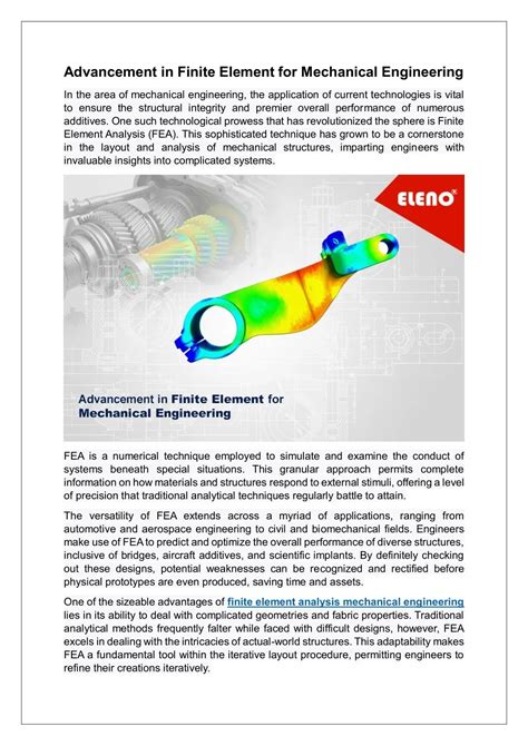 PPT Advancement In Finite Element For Mechanical Engineering