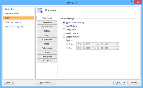 ApexSQL Log 2013 UI Updates