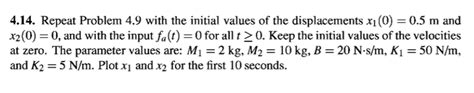 solved 4 14 repeat problem 4 9 with the initial values of