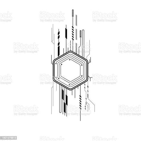 추상 검정 간단한 선 Cpu 컴퓨터 기술 낙서 윤곽 선 요소 벡터 디자인 스타일 스케치 흰색 배경 일러스트레이션에 격리 0명에 대한 스톡 벡터 아트 및 기타 이미지 Istock