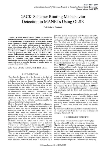 a survey on credit based scheme for multihop wireless network pdf
