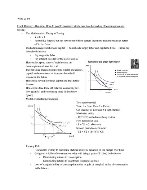 econ 311 lecture notes 4 week 2 4 frank ramsey s question how do