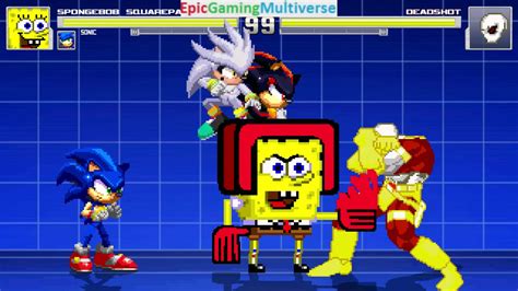 Spongebob Squarepants And Sonic The Hedgehog Characters Vs Deadshot In