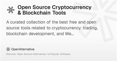Best Open Source Cryptocurrency And Blockchain Tools 2025