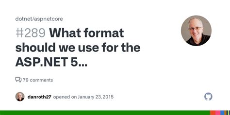 What Format Should We Use For The Aspnet 5 Documentation · Issue 289