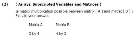 Solved Arrays Subscripted Variables And Matrices Is