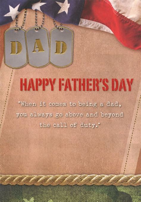 Designer Greetings Dad Dog Tags Above And Beyond Military Service