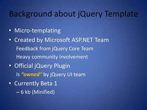 Jquery Templates Pptx