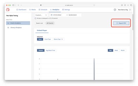 export your analytics