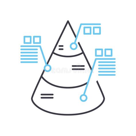 Triangular Graph Line Icon Outline Symbol Vector Illustration