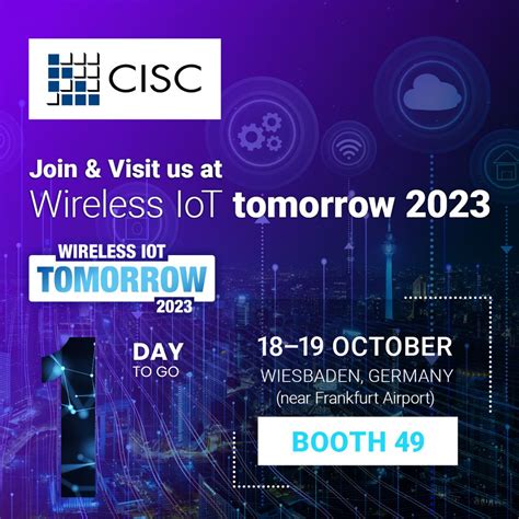Cisc Semiconductor Gmbh On Linkedin Cisc Wiot Booth49 Rfid Nfc Iotinnovation Tomorrow2023