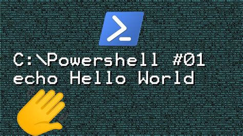 Powershell 01 Hello World Youtube
