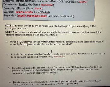 Answered Please Do NOT Answer The Question Just Tell Me What I Would Put In The SQL Querey For