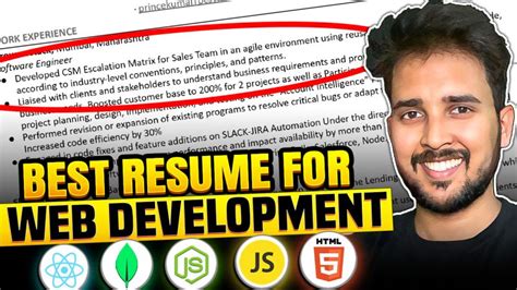prince kumar on linkedin resumetips developer resume