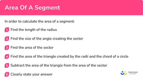 Area Of A Segment GCSE Maths Steps Examples Worksheet