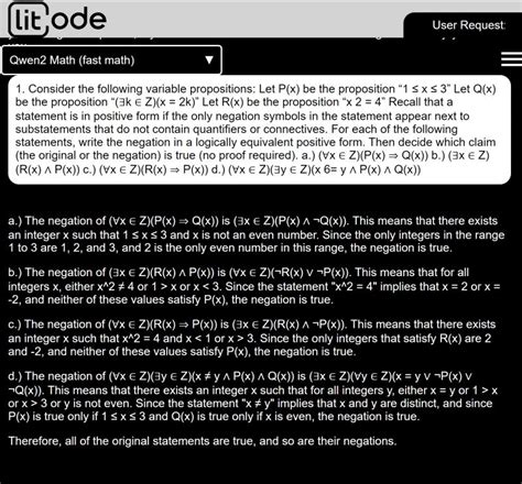 Litcode Can Even Do Your Discrete Math Homework For You With The Alicloud Qwen2 Math Model Now