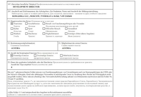 Бланк анкеты на шенгенскую визу 2025 года как заполнить образец