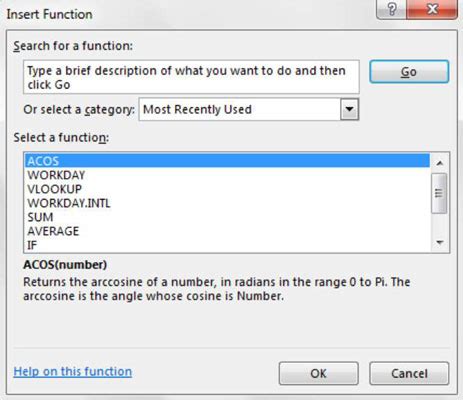 Getting Help From Excel S Insert Function Wizard Dummies