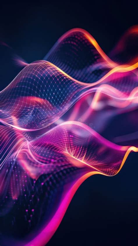 Abstract Sound Waves Visualization Digital Art Stock Image Image Of