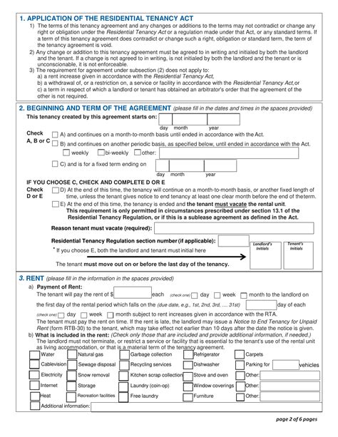 Bc Tenancy Agreement Fill Sign Online Download And Print No Signup