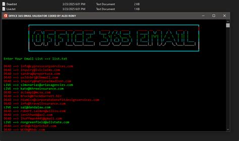 github thepythoncode97 office365 email validator office365 email
