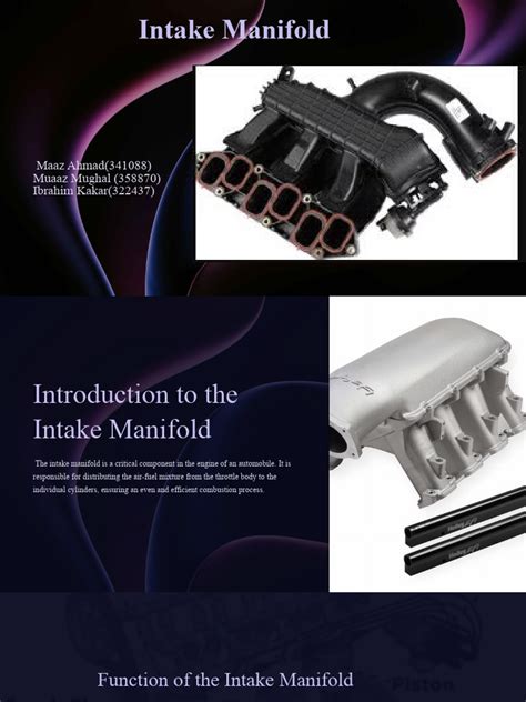Introduction To The Intake Manifold Pdf Throttle Internal Combustion Engine