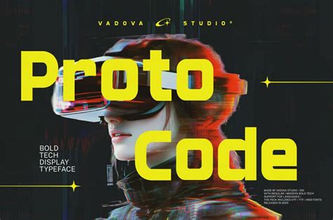 proto code font freedafonts