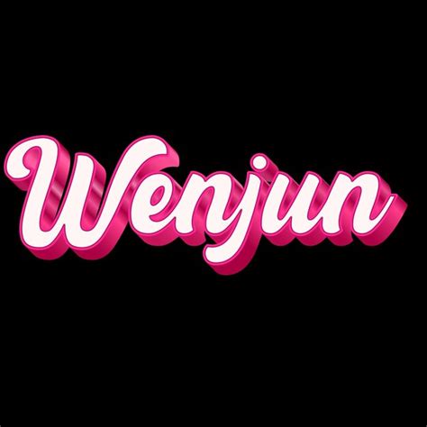 Premium Photo Wenjun Typography 3d Design Pink Black White Background Photo 
