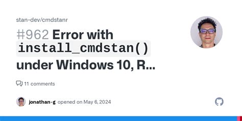Error With `installcmdstan` Under Windows 10 R 440 Rtools 44