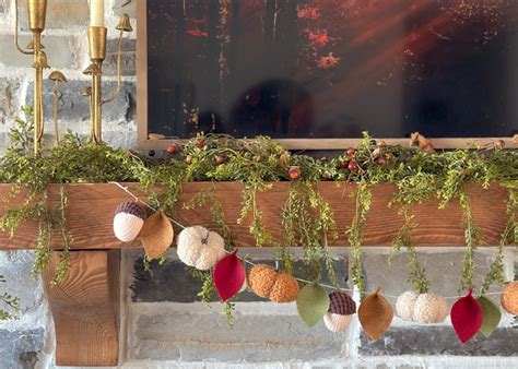 Fall Garland With Pumpkins Acorns And Leaves Tylynn M
