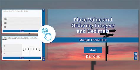 👉 Place Value And Ordering Integers And Decimals Quiz