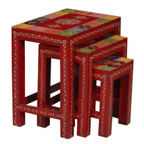 Exquisite Wooden Nested Table Set At ₹ 9999pieces Nesting Table
