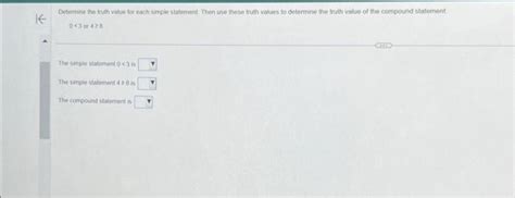Solved K Determine The Truth Value For Each Simple Chegg