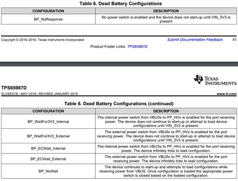 TPS D Boot Mode Pin Strapping And Dead Battery Configurations Interface Forum Interface