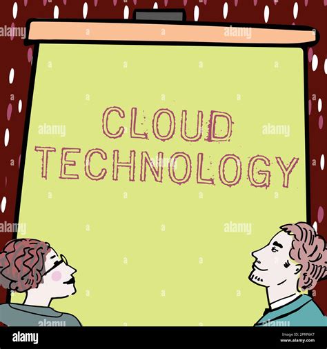 Conceptual Display Cloud Technologystoring And Accessing Data And Programs Over Internet