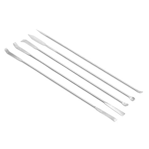 Micro Spoon Long Handled Double Sided Laboratory Spoon 5 Pieces Stainless Steel For
