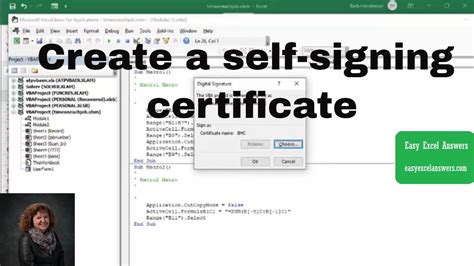 How And Why To Create A Self Signing Certificate For Your Excel Macros QuadExcel